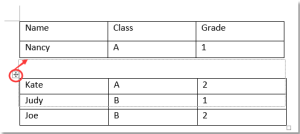 How to combine two or more tables into one in Word document? - Gotkey.net