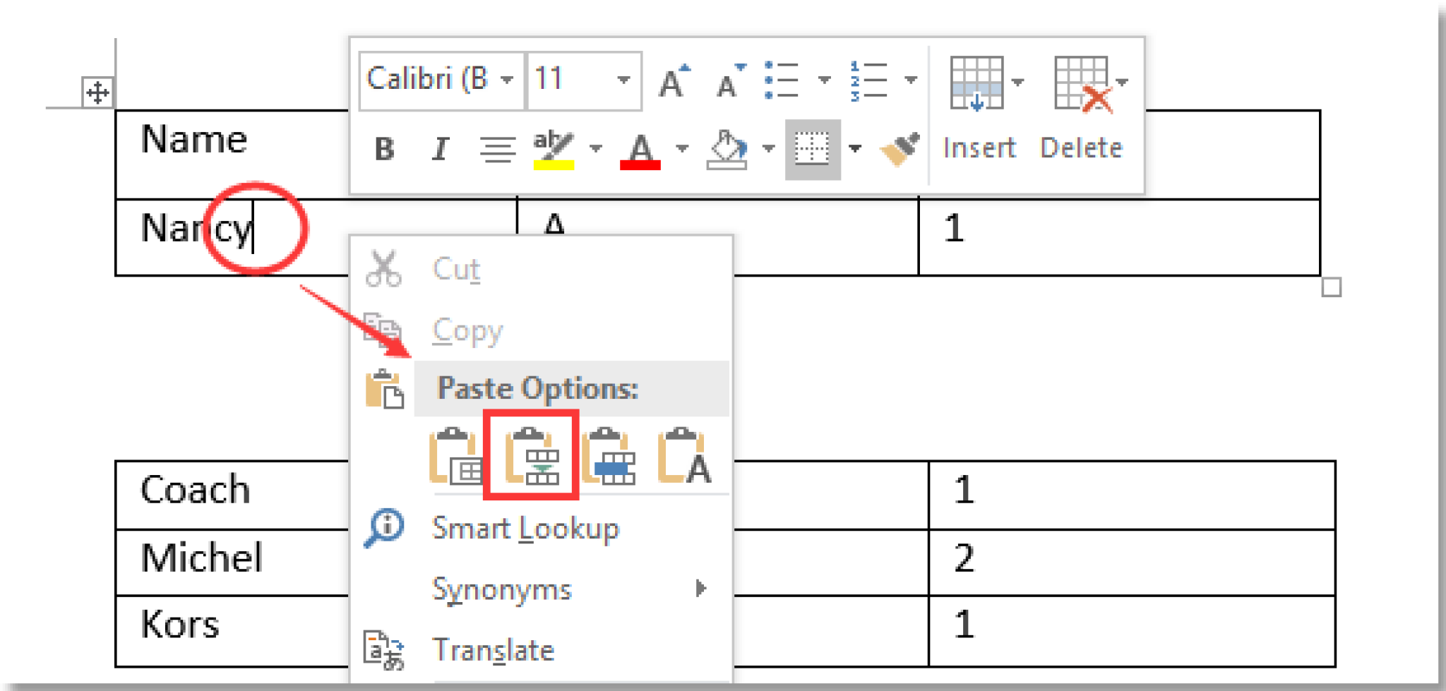 How to combine two or more tables into one in Word document? - Gotkey.net