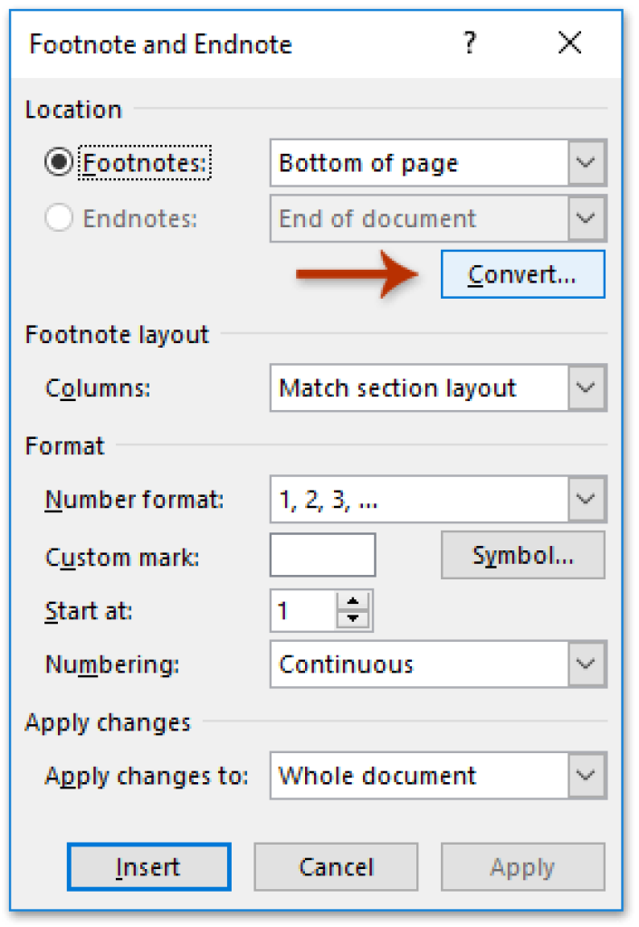How to convert all footnotes to endnotes in Word? - Gotkey.net
