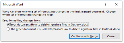 How to merge comments and changes from multiple documents in Word - Gotkey.net