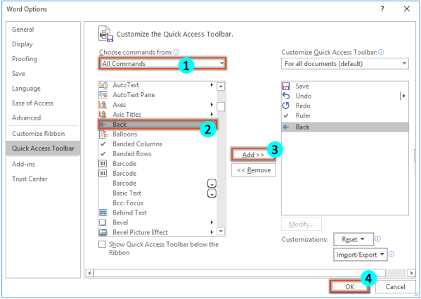 How to return to the Table of Contents in Word document? - Gotkey.net