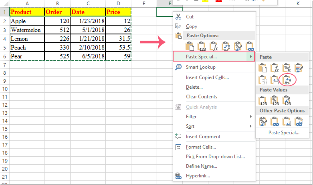 How to transpose rows and columns of table in Word? - Gotkey.net