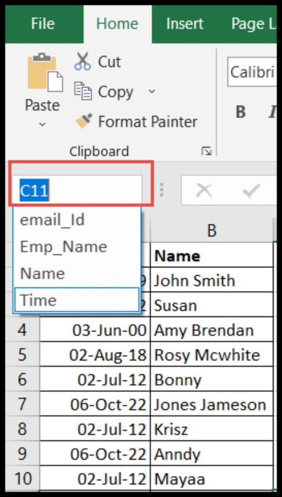Locating Named Ranges in Excel Made Easy