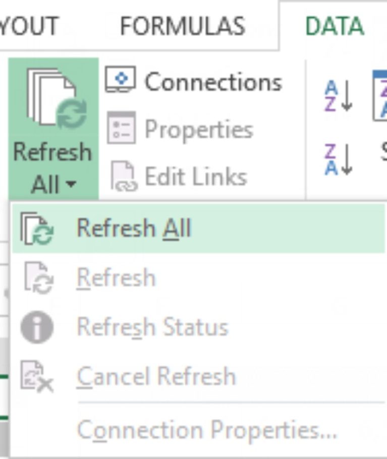 Refreshing All Pivot Tables Simultaneously in Excel