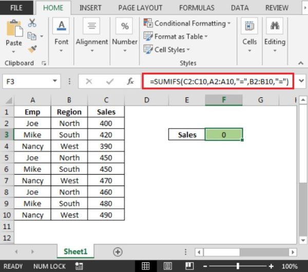Utilizing Blank Cells As Criteria In Excel Sumifs