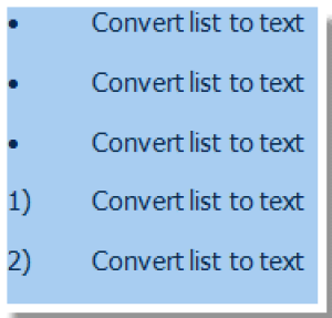 How to convert multiple numbering or bullet lists to plain text in Word - Gotkey.net