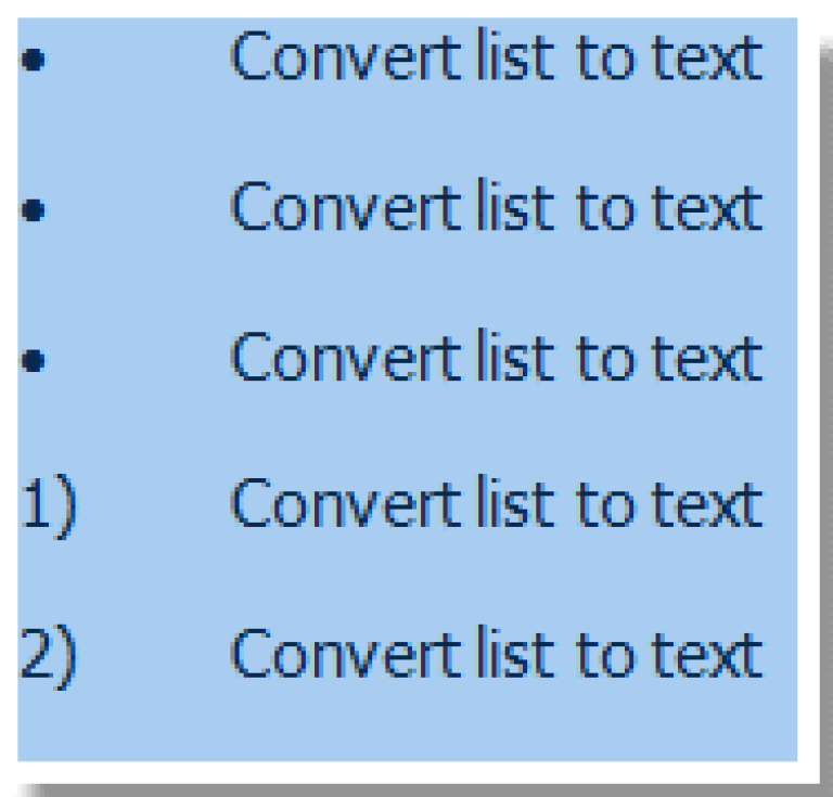 How to convert multiple numbering or bullet lists to plain text in Word - Gotkey.net