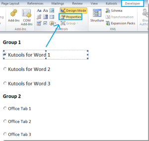 How to group radio buttons in Microsoft Word document? - Gotkey.net