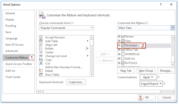 How to insert radio button in Microsoft Word document? - Gotkey.net