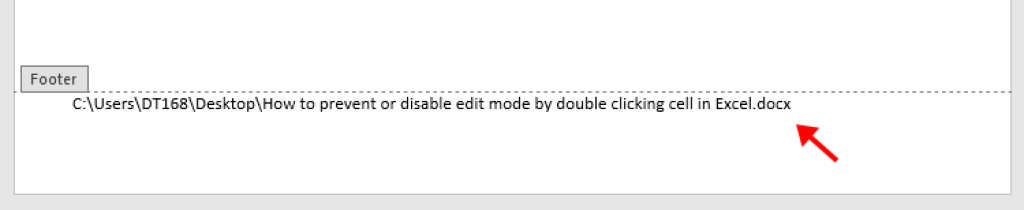 How To Insert File Path And Name Into Documents Footer Or Header In
