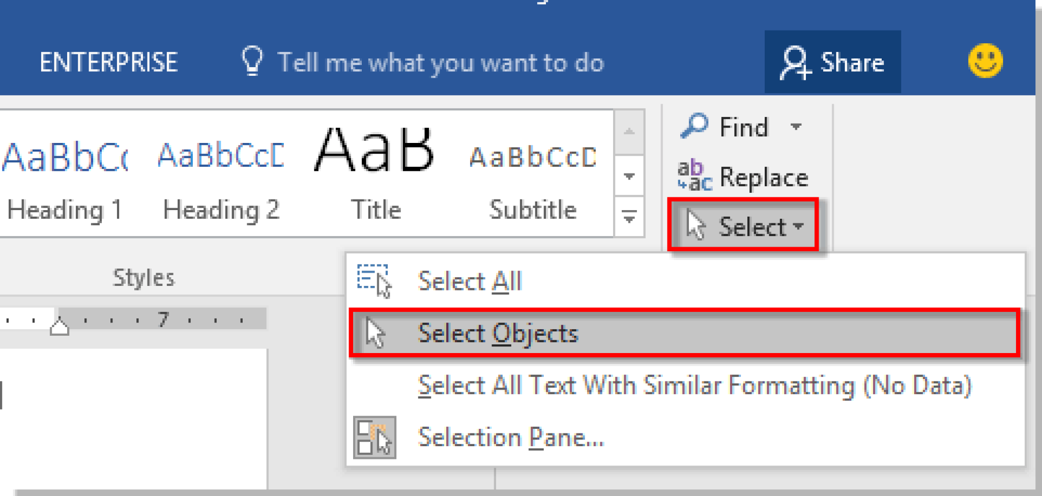 How to select multiple shapes or objects in word? - Gotkey.net
