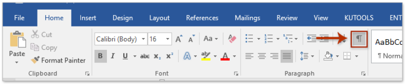 How to show or hide paragraph marks in Word? - Gotkey.net