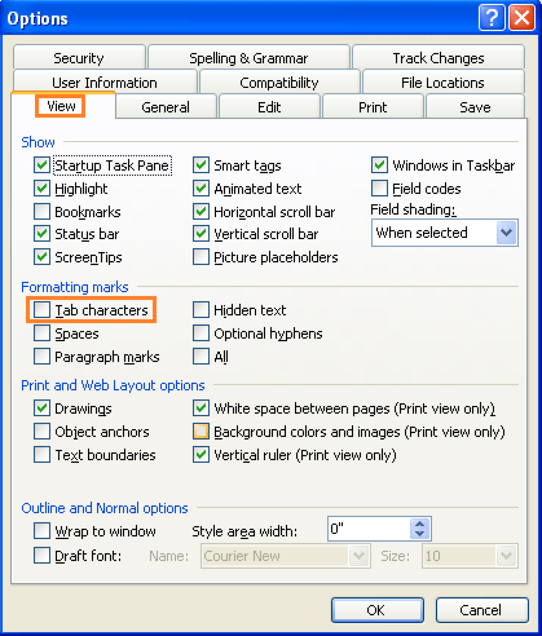 How to show or hide tab characters in Word? - Gotkey.net